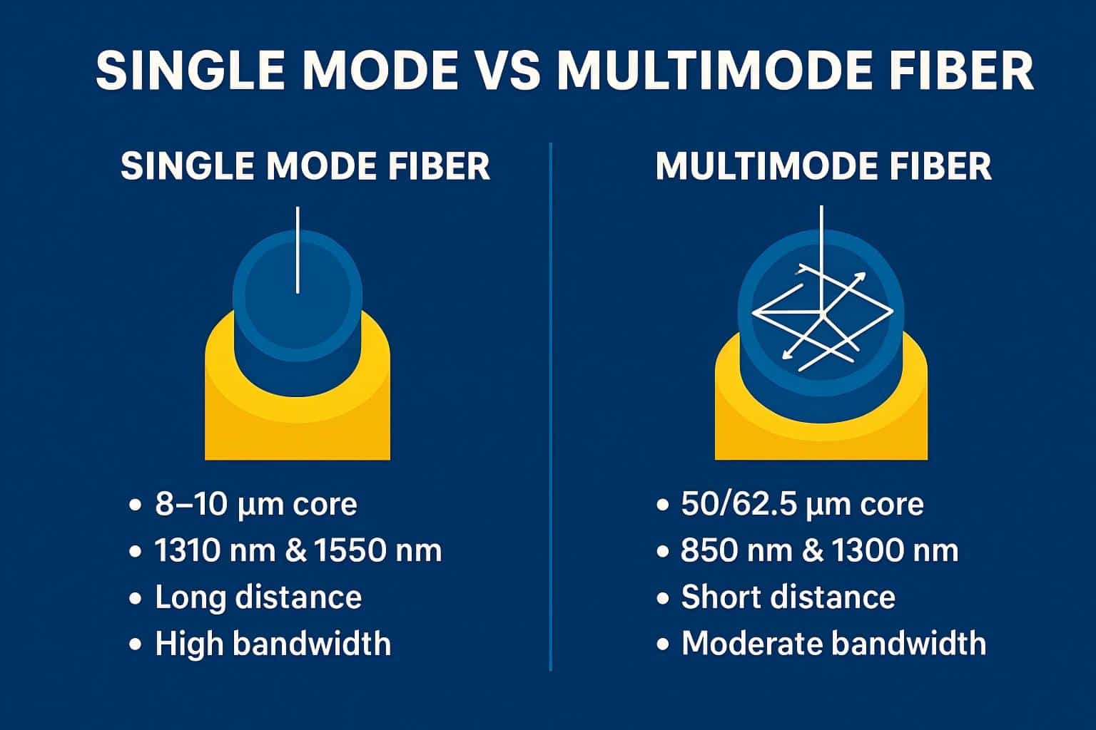 Single Mode vs Multimode Fiber: What’s the Difference?